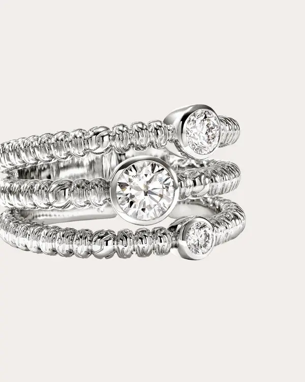 John Hardy Diamond Trio Jh Lovestruck Heishi Ring