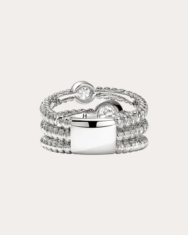 John Hardy Diamond Trio Jh Lovestruck Heishi Ring