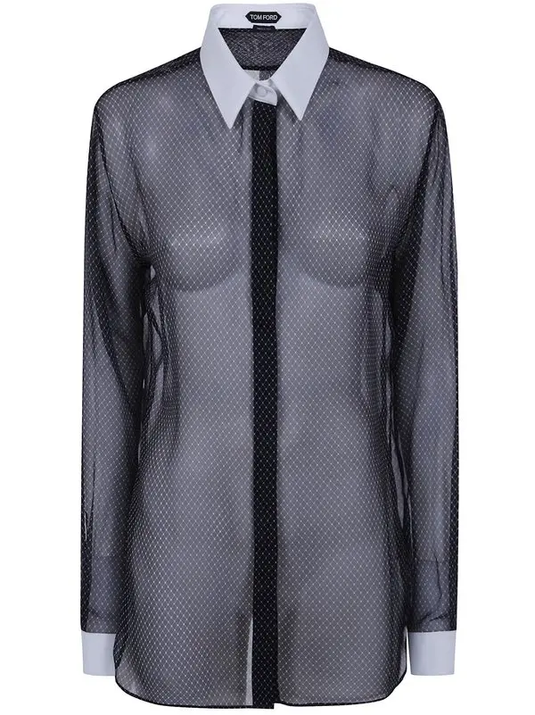 TOM FORD Shirt Printed Losange - Black
