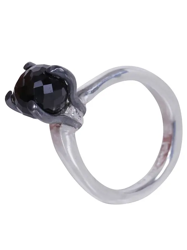 ROSA MARIA Ring Black Stone "yoko - Metallic