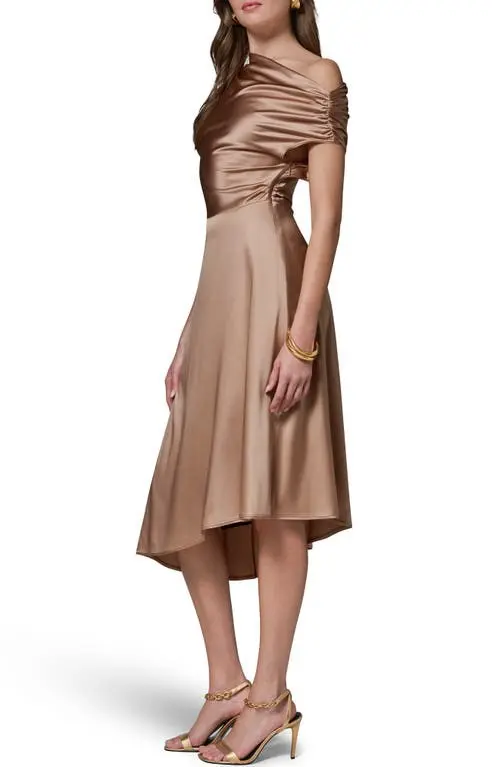 Donna Karan New York One-shoulder Silk Blend Midi Dress