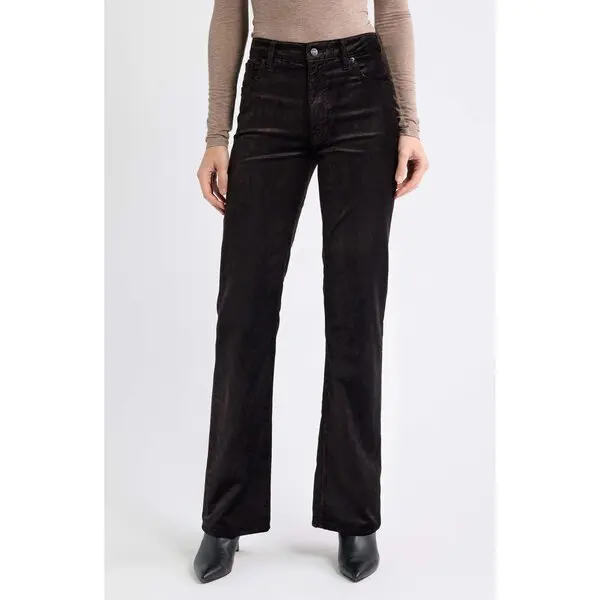 FRAME The Reboot Python Print High Waist Bootcut Velvet Jeans - Cocoa Python