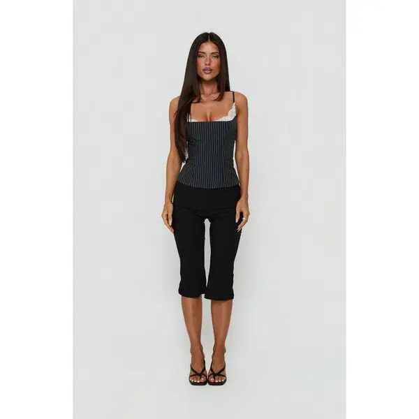 Princess Polly Renaissance Pinstripe Lace Layered Crop Corset Tank