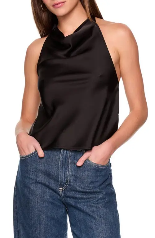 Susana Monaco Satin Halter Top - Black