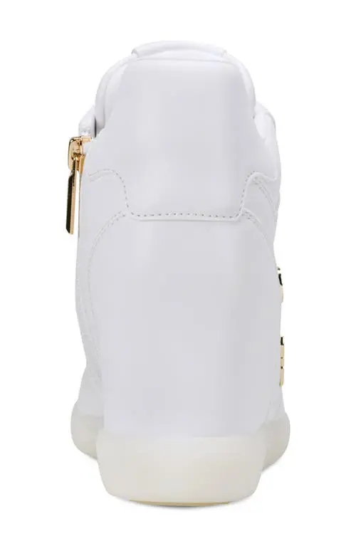 Karl Lagerfeld Paris Spirea Wedge Sneaker - White