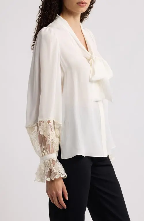 Kobi Halperin Jaxx Silk Tie Neck Blouse