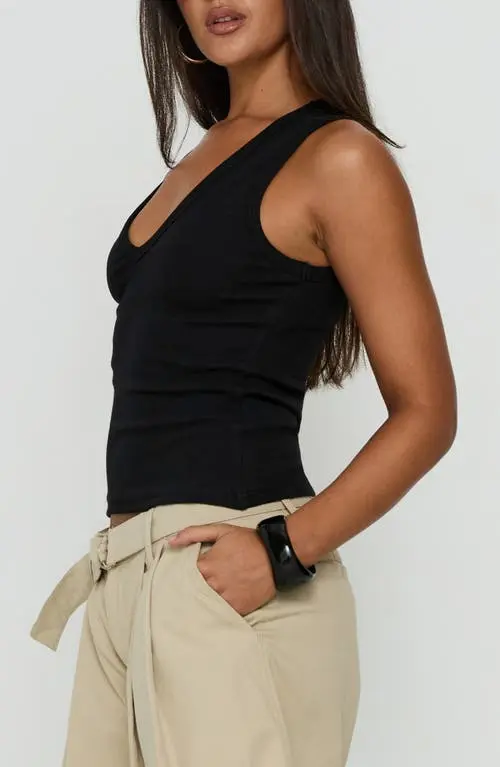 Princess Polly Baseline V-neck Rib Tank Top
