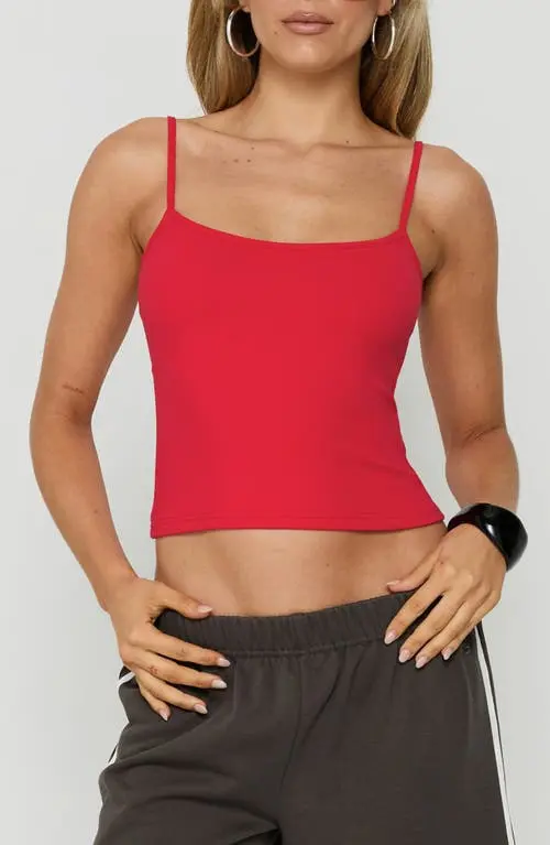 Princess Polly Daily Define Thin Strap Tank - Red