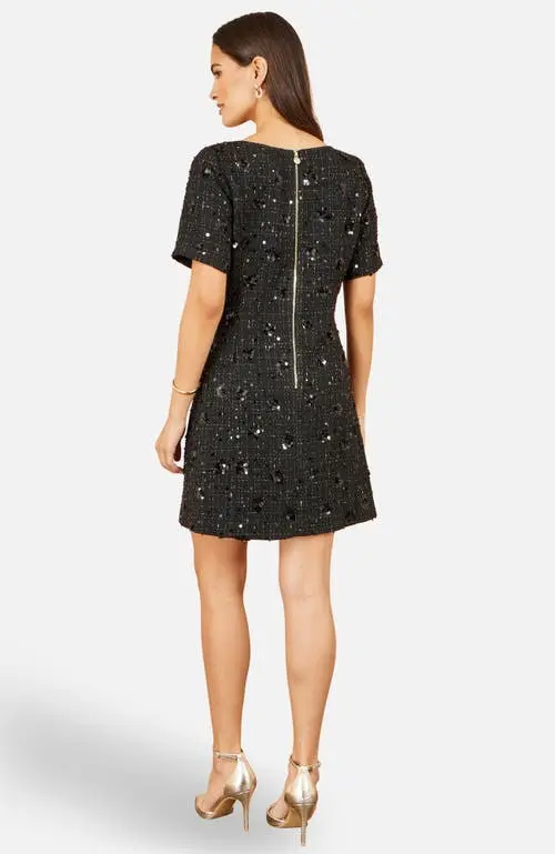 YUMI Boucle Bow Mini Dress
