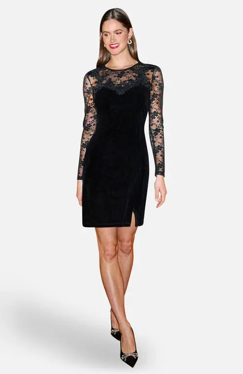 YUMI Lace Sleeve Mini Dress