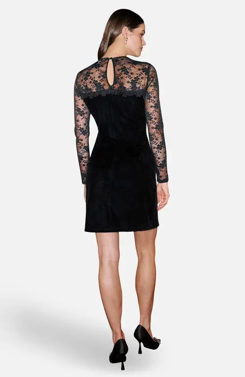 YUMI Lace Sleeve Mini Dress