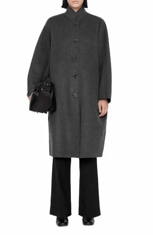 ALLSAINTS Effie Wool Blend Coat - Grey
