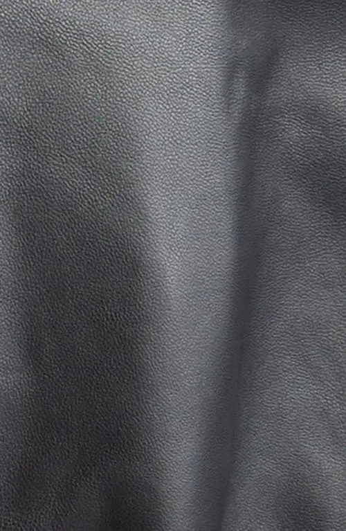 STAND STUDIO Mimmi Leather Jacket With Genuine Mongolian Shearling Trim