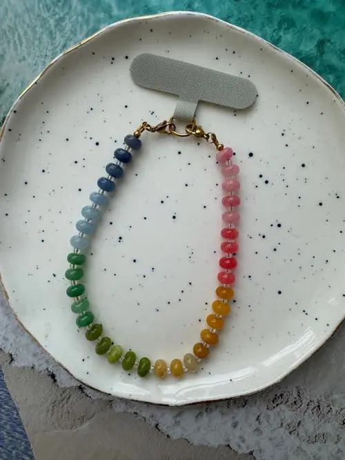 ERIN MCDERMOTT JEWELRY Colorful Beaded Stone Phone Chain