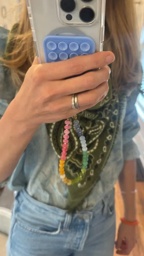 ERIN MCDERMOTT JEWELRY Colorful Beaded Stone Phone Chain