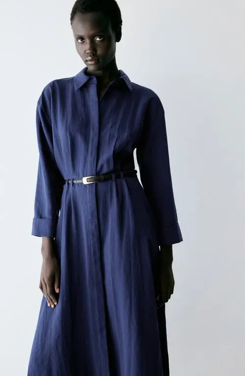 Mango Lyocell Shirtdress