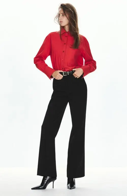 Mango Low Rise Straight Leg Pants