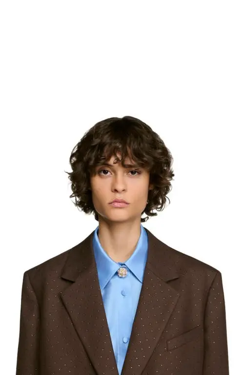 Sandro Rhinestone Suit Jacket
