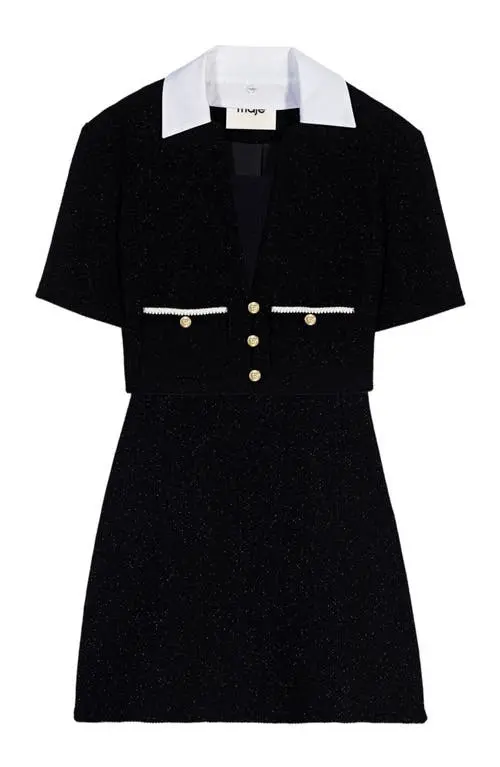 Maje 2-in-1 Tweed Dress