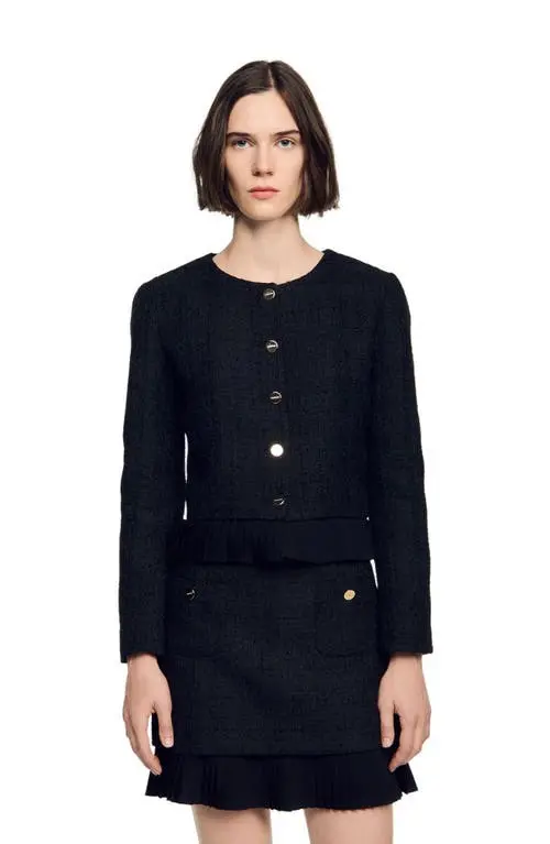 Sandro 2-in-1 Tweed Jacket