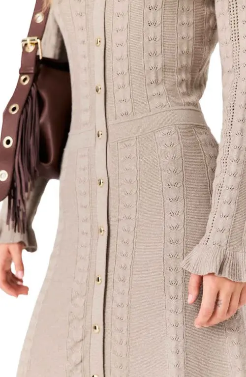 Maje Textured Knit Maxi Dress
