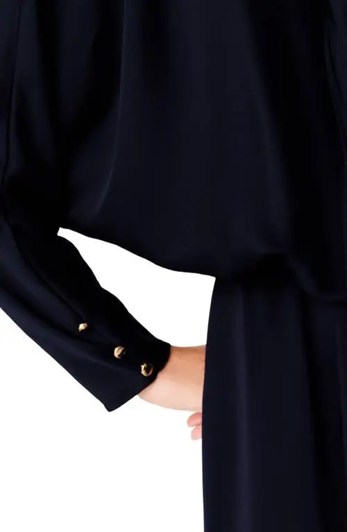 Maje Short Draped Satin Dress