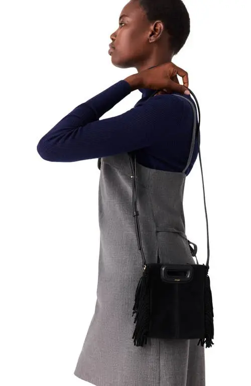 Maje Suede Mini M Bag