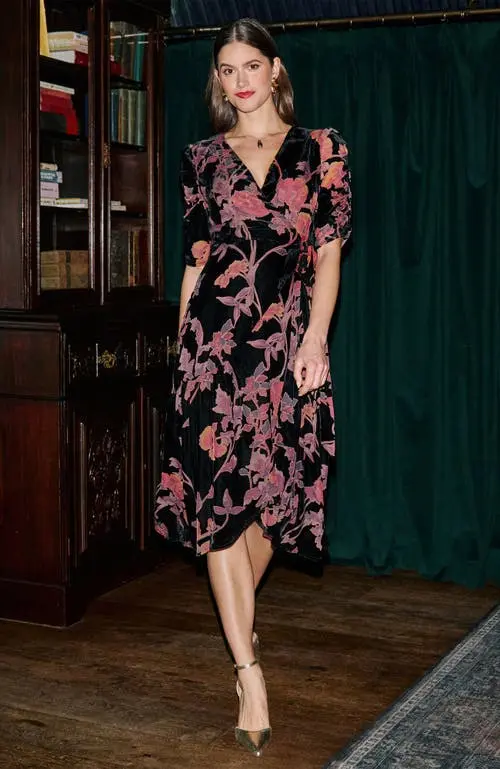 YUMI Floral Wrap Dress