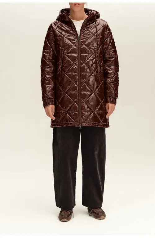 Bimba Y Lola Technical Fabric Midi Puffer - Brown