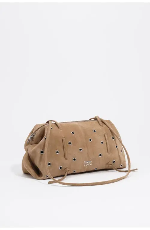 Bimba Y Lola Medium Suede Studded Lolita Bag