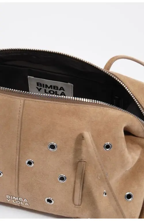 Bimba Y Lola Medium Suede Studded Lolita Bag