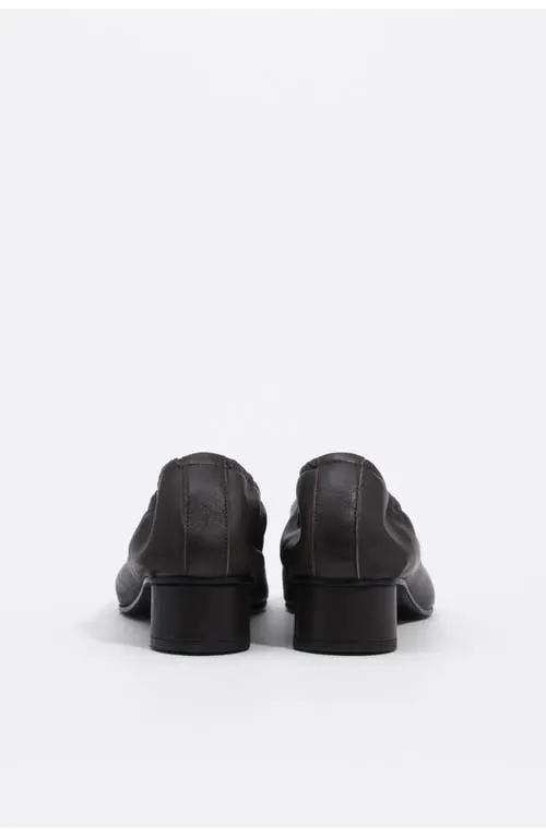 Bimba Y Lola Ruched Leather Court Shoe