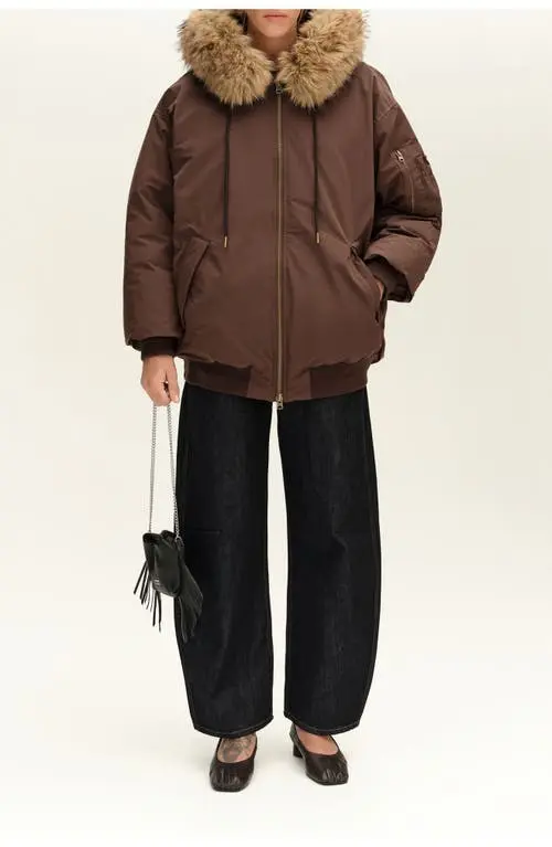 Bimba Y Lola Bomber Puffer Jacket - Chocolate