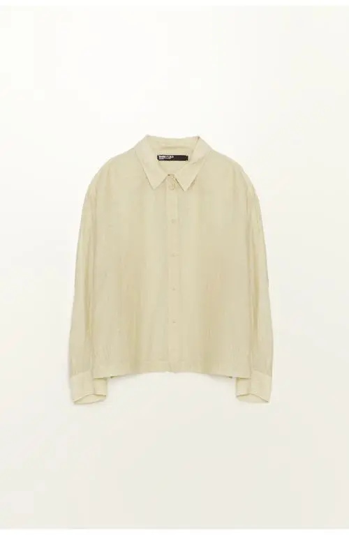 Bimba Y Lola Boxy Rhinestone Shirt - Sand