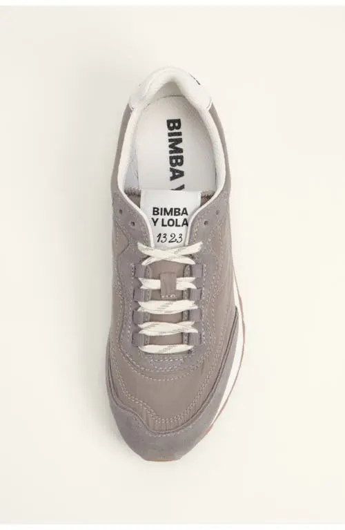 Bimba Y Lola Suede And Nylon Technical Sneaker - Grey