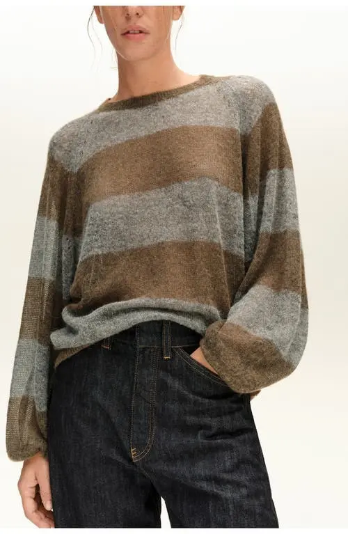 Bimba Y Lola Striped Wool Alpaca Sweater