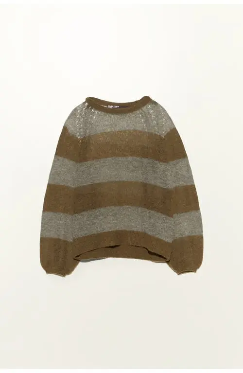 Bimba Y Lola Striped Wool Alpaca Sweater