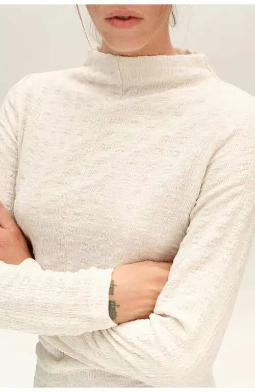 Bimba Y Lola Textured Ruched Midi Dress - Ivory
