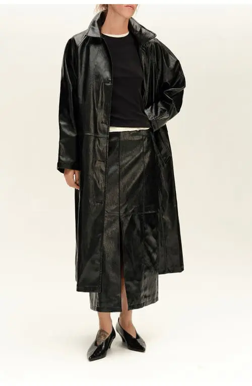 Bimba Y Lola Midi Trench Coat - Black