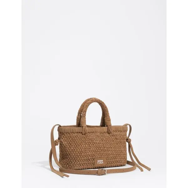 Bimba Y Lola Plaited Suede Crossbody Bag - Camel