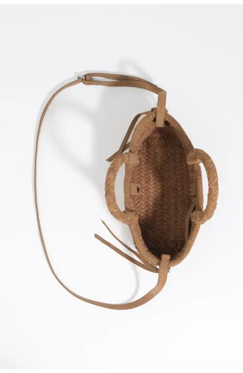 Bimba Y Lola Plaited Suede Crossbody Bag - Camel