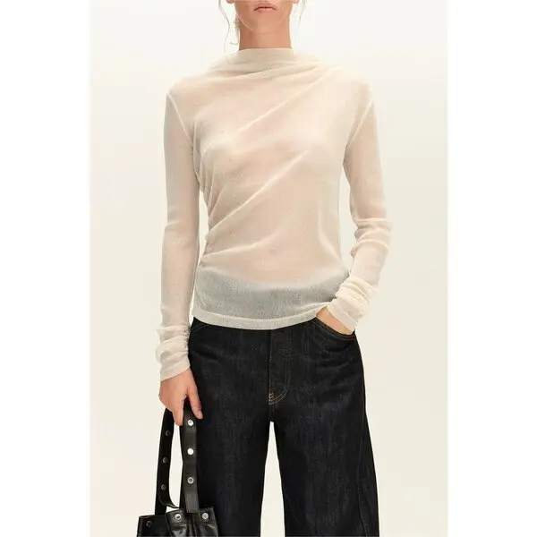 Bimba Y Lola Ruched Lurex Fitted T-shirt
