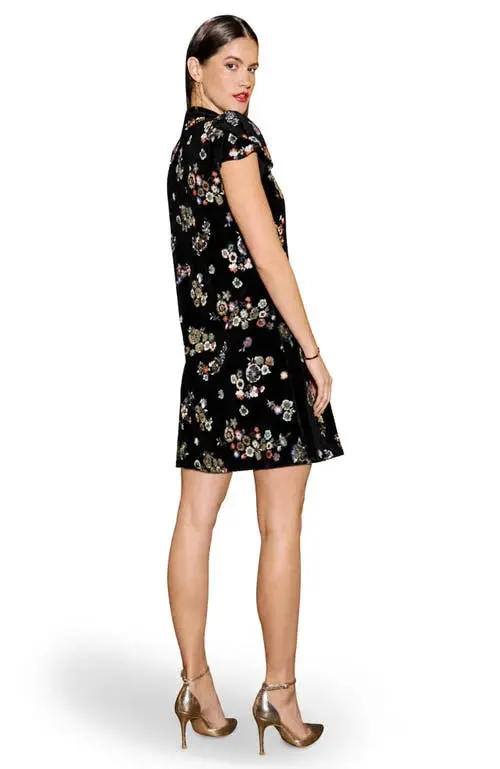 YUMI Velvet Collar Tunic Dress