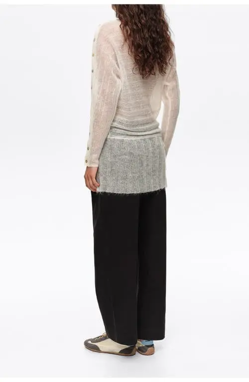 Bimba Y Lola Ribbed Batwing Sweater