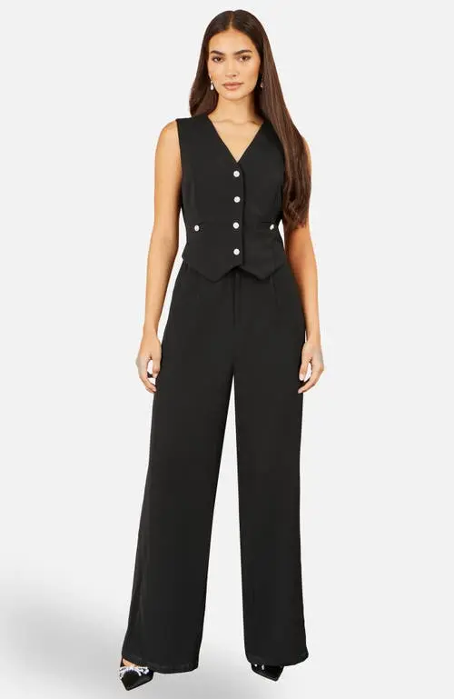 YUMI Waistcoat Style Jumpsuit