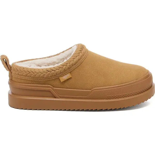 ROCKET DOG Relax Faux Suede Braided Collar Mule Slippers - Camel