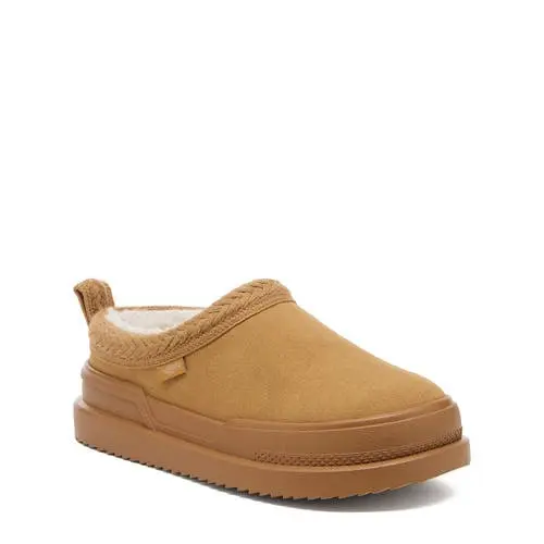 ROCKET DOG Relax Faux Suede Braided Collar Mule Slippers - Camel