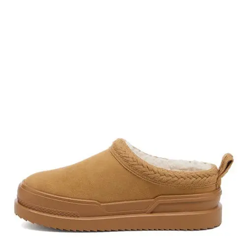 ROCKET DOG Relax Faux Suede Braided Collar Mule Slippers - Camel
