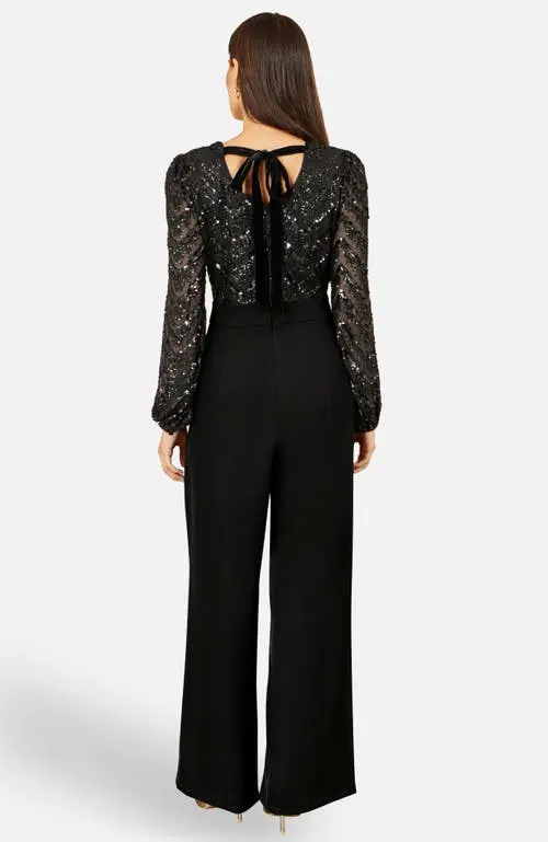 YUMI Sequin Wide Leg Jumpsuit