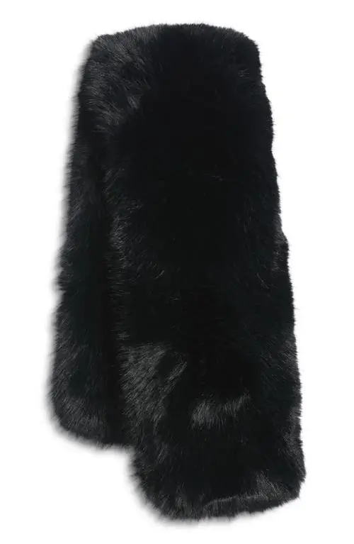 Nordstrom Faux Fur Pull Through Scarf - Black